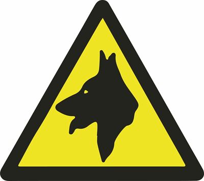 2 Pack Security Guard Dogs Warning STICKER Signs for Cars Vans Doors ...