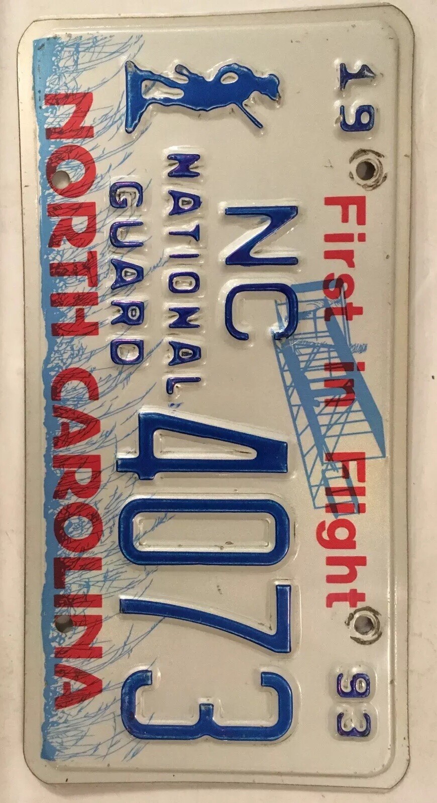 NC NATIONAL GUARD license plate military Reserve Pilot Plane Jet ...