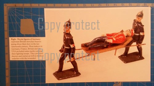 BRITISH STRETCHER BEARERS figurines Iron Cast document photo clipping ...