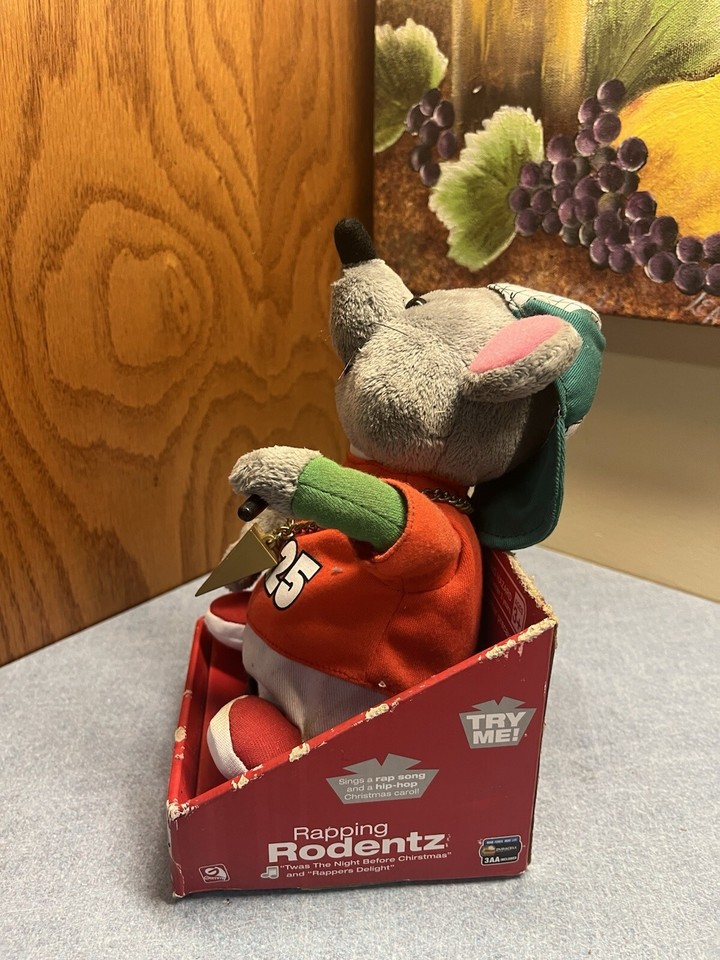 Gemmy Rapping Rodentz Singing Rat Mouse Sings 2 songs, 8"T, Orig box | eBay