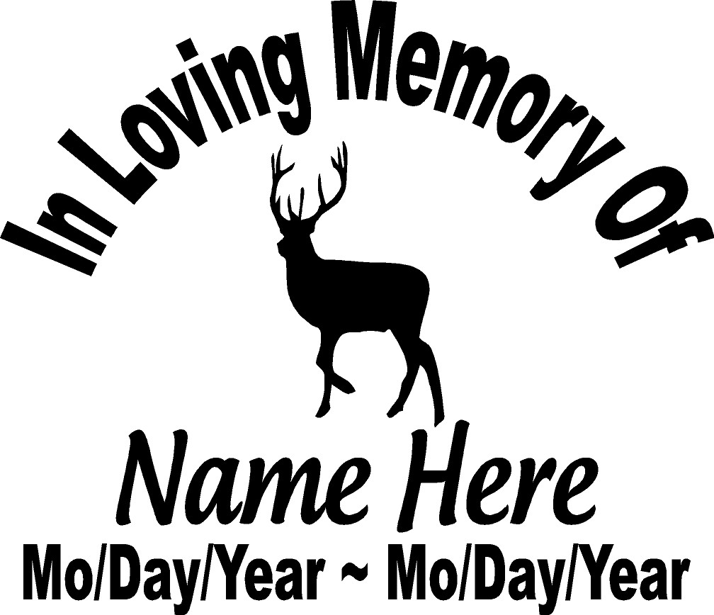 In Loving Memory Deer Decals