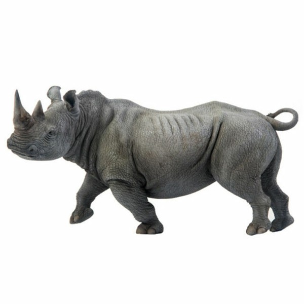 White Rhinoceros Figure Wild Animal Rhino Family Model Toy Collector ...