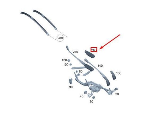 Mercedes Benz Eqe Eqe 350 Eqe 500 Front Right Wiper Arm Cover Genuine ...