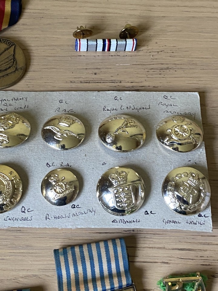 Job Lot Military Badges Buttons Medal etc found in house clearance ...