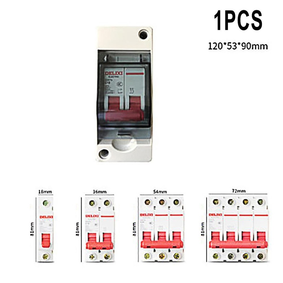 1pcs Flame Retardant Fuse Switch Box White 2 MCB's Fuse Box 40A 30mA ...