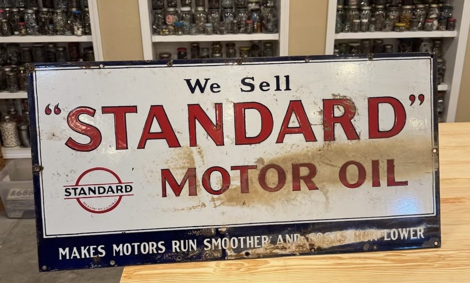 Vintage Style Metal Sign We Sell Standard Motor Oil 12x18 | eBay
