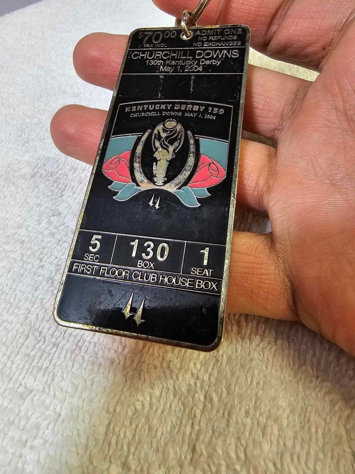 2004 Churchill Downs Kentucky Derby 131 Keychain Ticket Metal -B2 | eBay