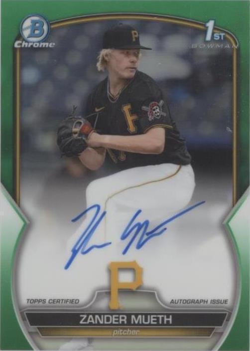 2023 Bowman Draft - Chrome Prospect Autographs Zander Mueth #CDA-ZM ...