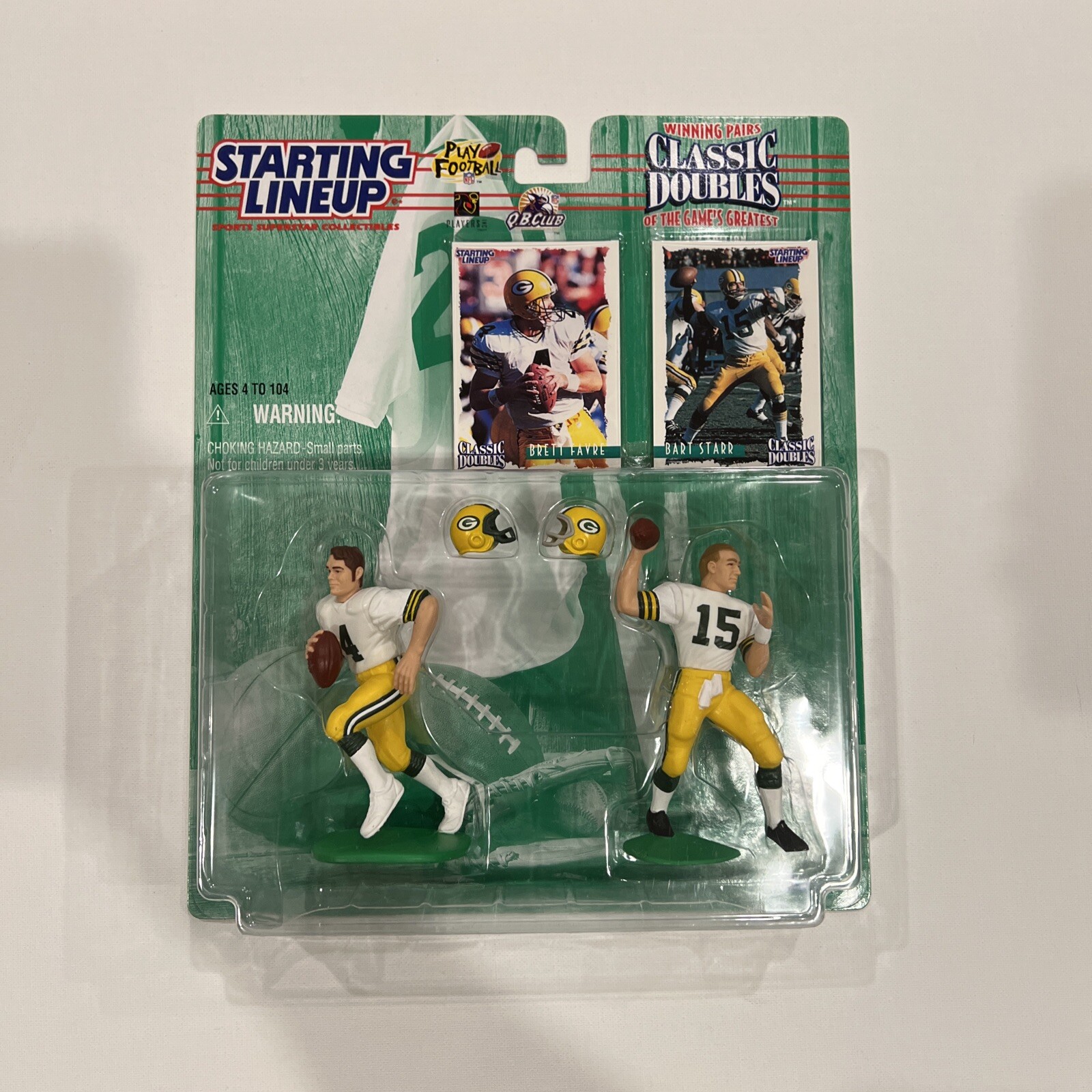 Starting Lineup NFL BART STARR & BRETT FAVRE CLASSIC DOUBLE GREEN BAY ...