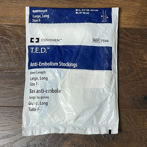TED Anti Embolism Stockings Knee Length Large Long Size F- REF 7594 | eBay