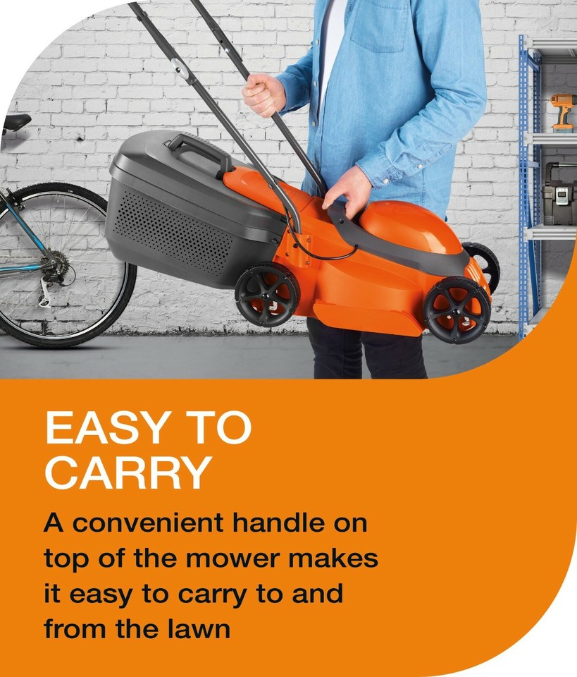 Flymo SimpliMow 300 Electric Lawn Mower - Silver Grade | eBay UK