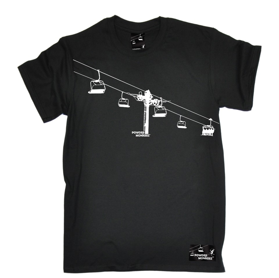 Ski Lift T-SHIRT Snowboard Sport Winter Snskiing Skis Skier birthday ...