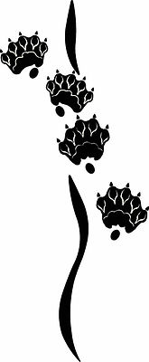 otter track / footprint sticker / paw print decal with tail drag | eBay