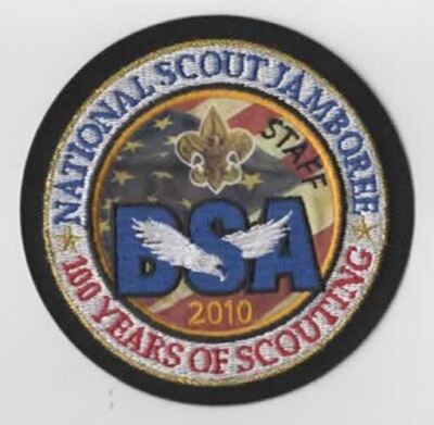 2010 BSA National Scout Jamboree STAFF 100 Years of Scouting BLK Bdr ...