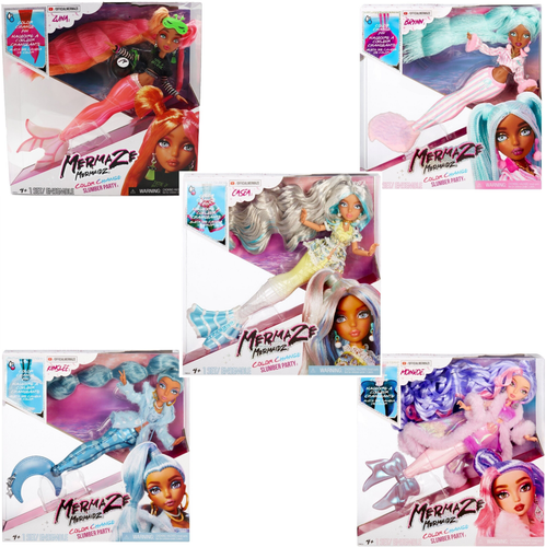 Mermaze Mermaidz Slumber Party 5 Doll Bundle Zuna Casea Monroe Kinslee ...