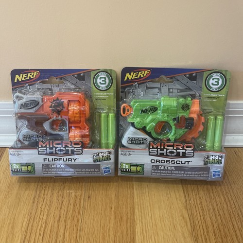 Nerf Micro Shots Crosscut Zombie Strike Flipfury Crosscut Green Orange ...