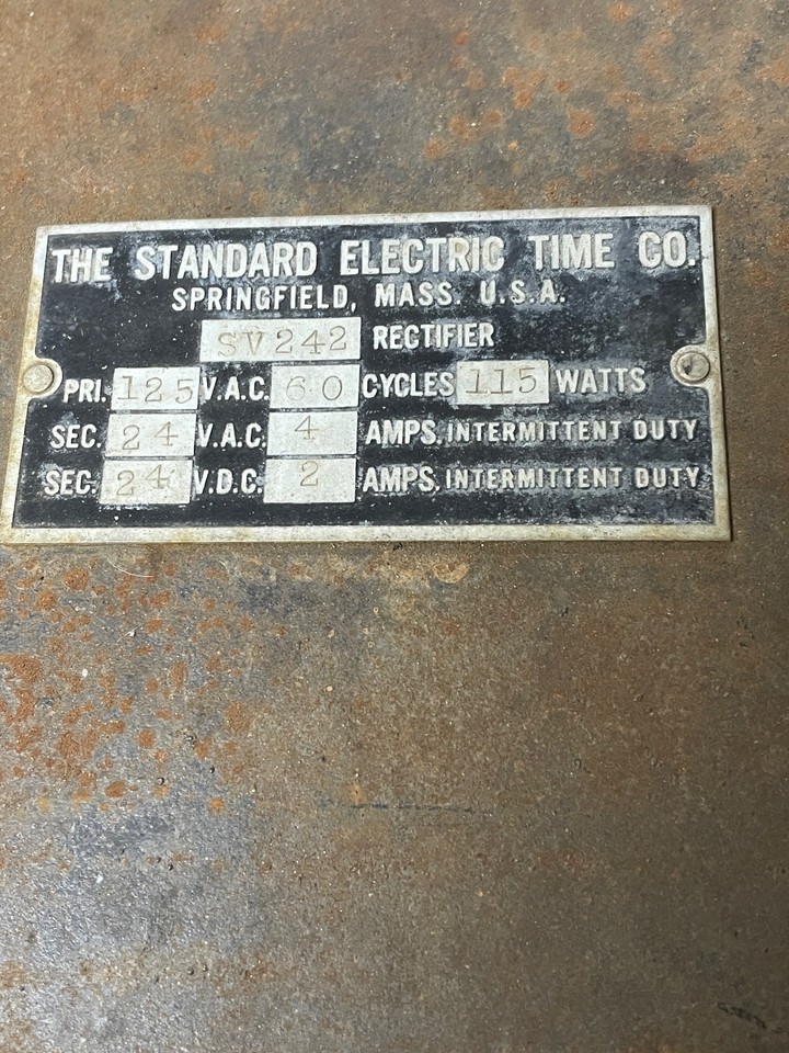 Standard Electric Time Co. Original Power Supply 24 Volt System | eBay