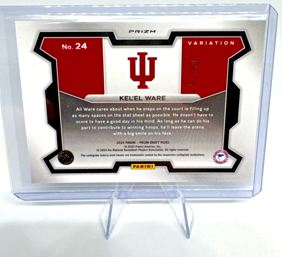 Kel-El Ware RC 2024-25 Prizm Draft Variation Purple 05/75 SP Indiana ...