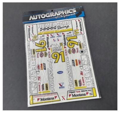 Vintage Autographics 648 Delta Indy Car Sticker Decal Sheet | eBay