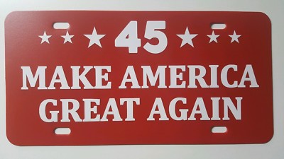 TRUMP SUPPORT 45 MAKE AMERICA GREAT AGAIN PLASTIC LICENSE PLATE 2020 ...