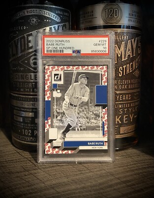 George Herman Babe Ruth PSA 10 Gem Mint 2022 Donruss SP 78/100 One ...