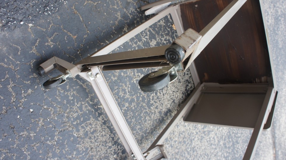 Vintage TIFFANY STAND Metal Typewriter Drop Leaf Table Desk Steampunk ...