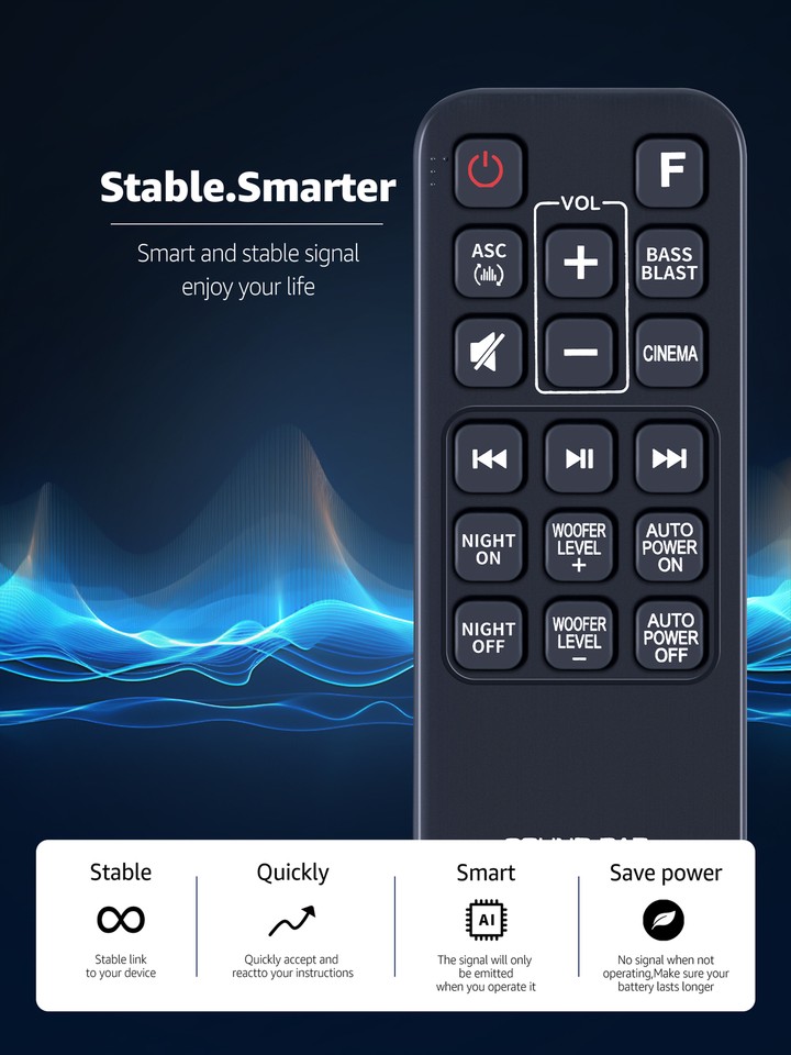 New AKB74815371 Remote Control For LG Sound Bar SJ3 SPJ4B-W SJ4 SK4D ...