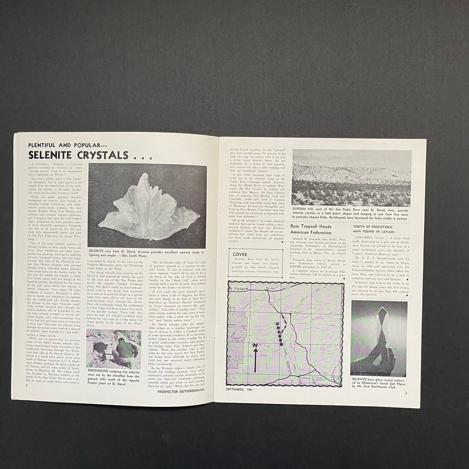 VTG Uranium Prospector American Outdoorsman Sep 1961 Magazine Selenite ...
