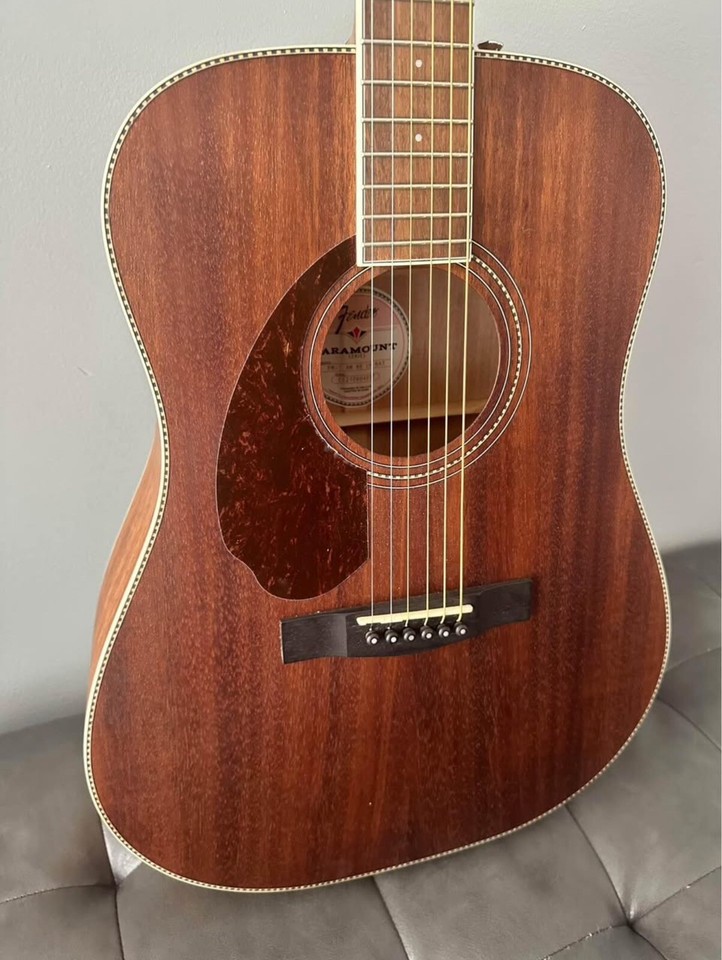 Left Handed fender paramount acoustic guitar With Fender Hard Case | eBay