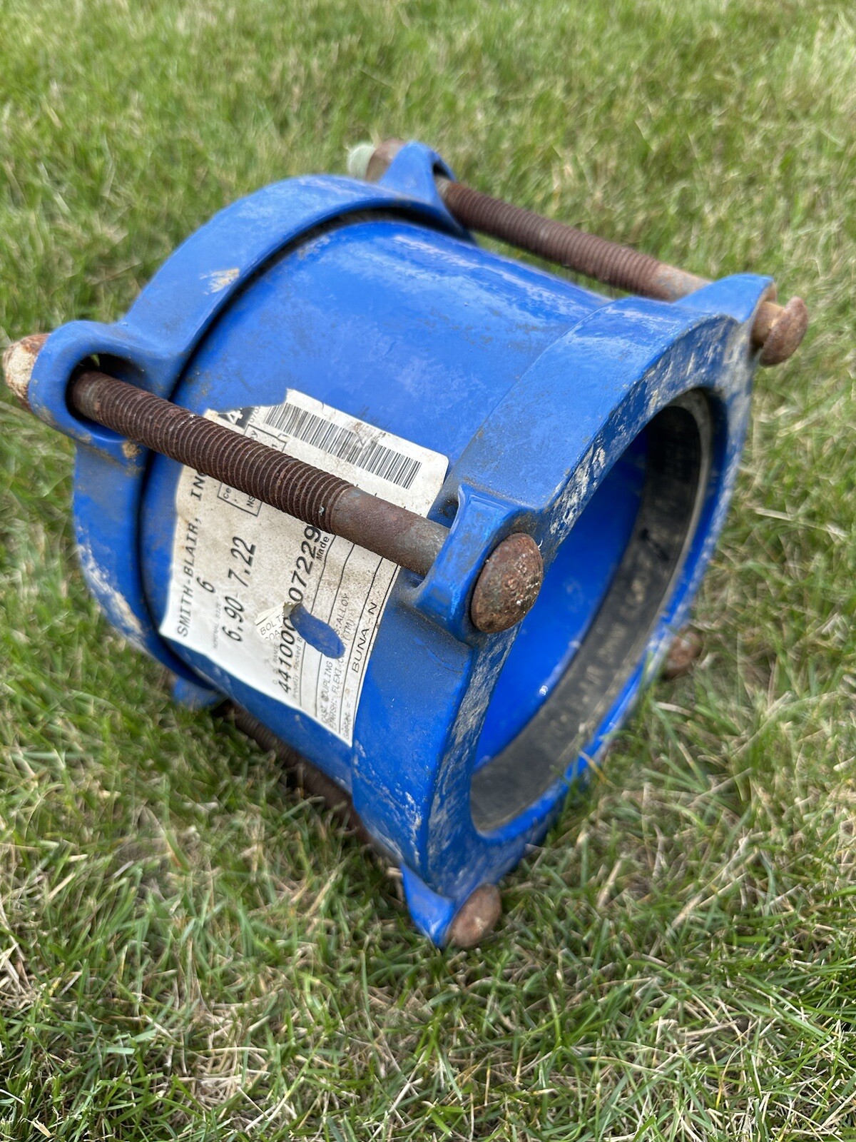 Smith-Blair Quantum 6" Ductile Iron Pipe Coupling - Blue Type 441 | eBay