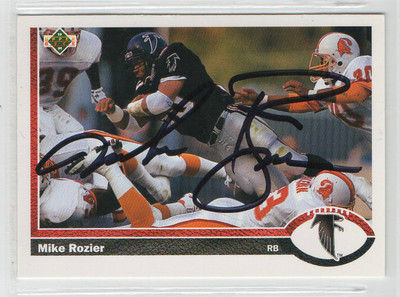 Mike Rozier 1991 Upper Deck signed auto autographed card Atlanta ...