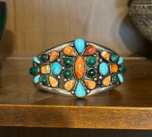 Antique Vintage Navajo Native American Cuff Bracelet Spiny Oyster ...