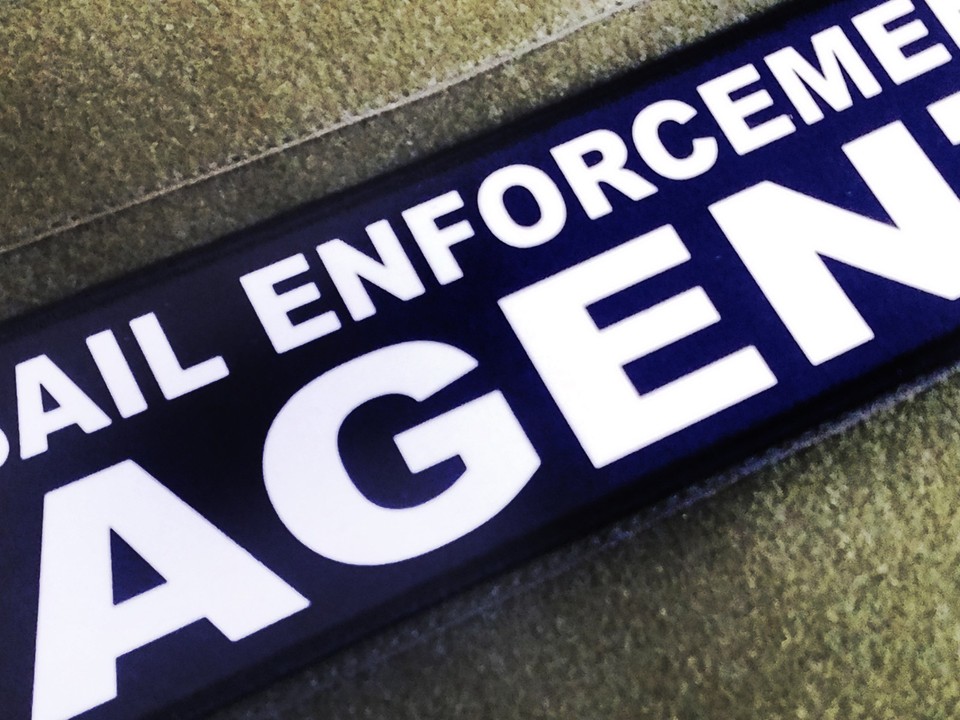 BAIL ENFORCEMENT AGENT 3X10 Patch for Plate Carrier with Hook Backing ...