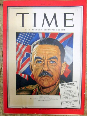 1944 WW II Time magazine with EARLY REPORT describing JET PLANE ...
