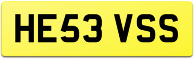 HEVVS PRIVATE CAR REG NUMBER PLATE HE53 VSS NO HIDDEN FEES - HEV ...