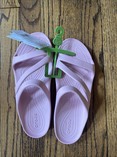 Crocs Kadee II Sandals Strappy Slide Slip-On Pink Womens Size 8 NWT | eBay