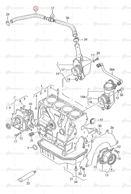 Genuine AUDI A2 Air Hose 036103493AJ for sale online | eBay