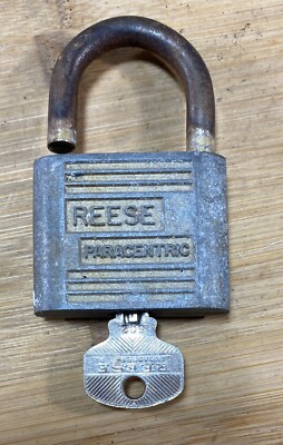 Vintage Reese Padlock Co Paracentric Lock & Working Key! Lancaster PA ...