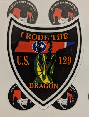 I Rode The Dragon US Highway 129 Tennessee 1.75x 2.25inch Vinyl Sticker ...