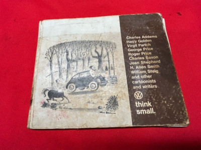 Vintage Volkswagen "Think Small" VW Promo Car Dealer Hardback Cartoon ...