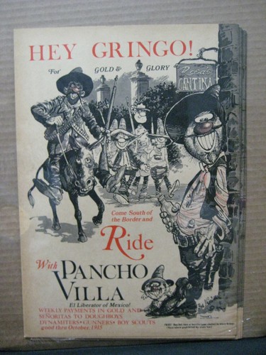 HEY GRINGO RIDE WITH PANCHO VILLA VINTAGE MINI POSTER IN THE 1971 ...
