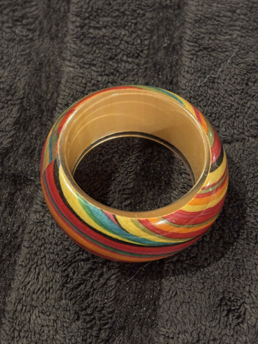 Rare Gorgeous Vintage Multi Color Swirl Lucite Plastic Cuff Bracelet 2 ...