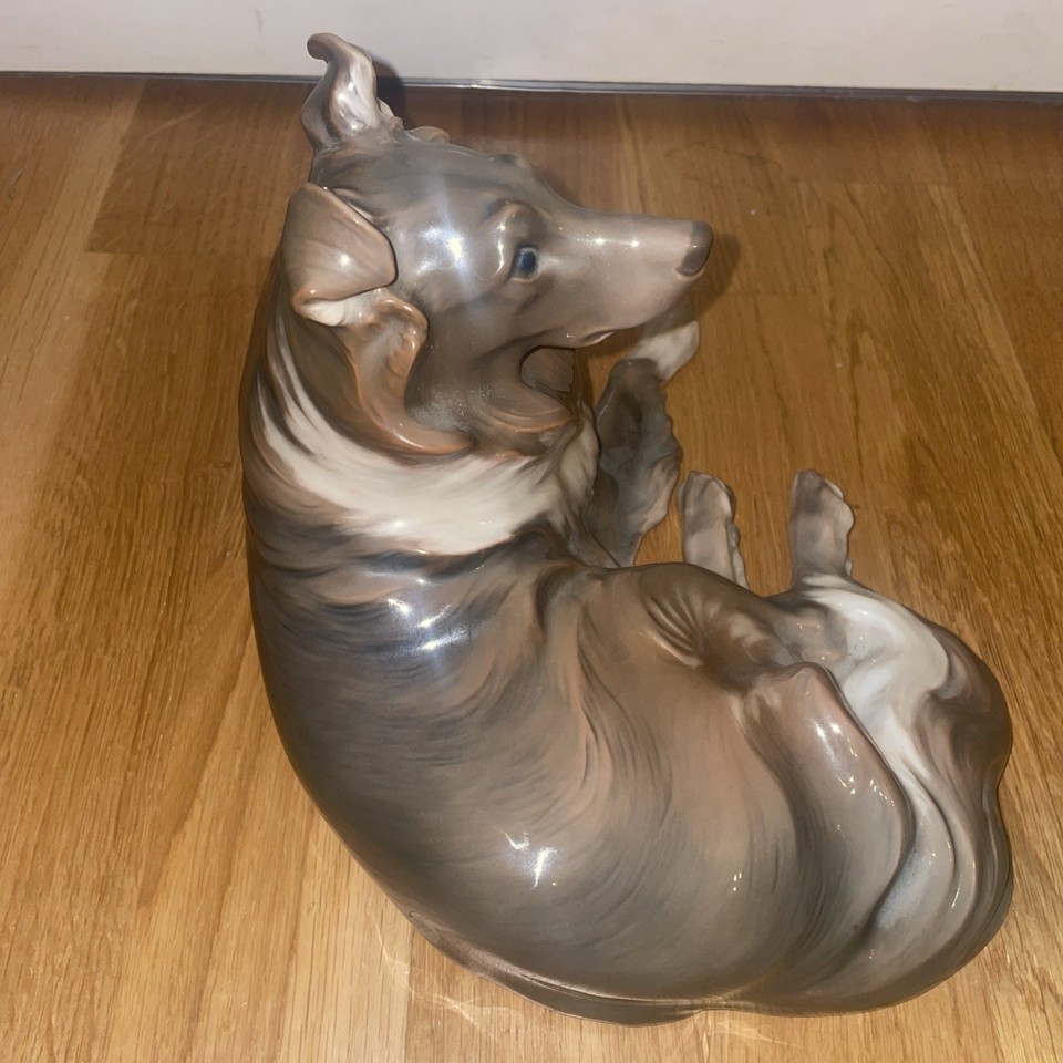 B&G BING & GRONDAHL COPENHAGEN Denmark Dahl Jensen Collie Dog Figurine ...
