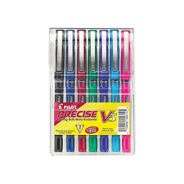 "Pilot Precise V5 Stick Rolling Ball Pens, Extra Fine Point, Assorted ...