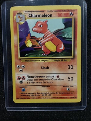 Pokémon TCG Charmeleon Base Set 24/102 Regular Unlimited Uncommon | eBay