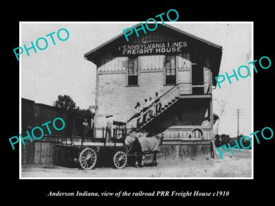 OLD 8x6 HISTORIC PHOTO OF ANDERSON INDIANA PRR RAILROAD FREIGHT HOUSE ...