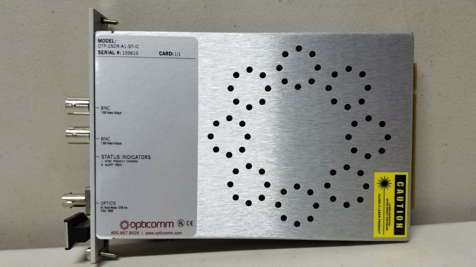 Opticomm OT-DTCR-1 w/ OTP-2SDR-A1-ST-IC SDI Output Card | eBay
