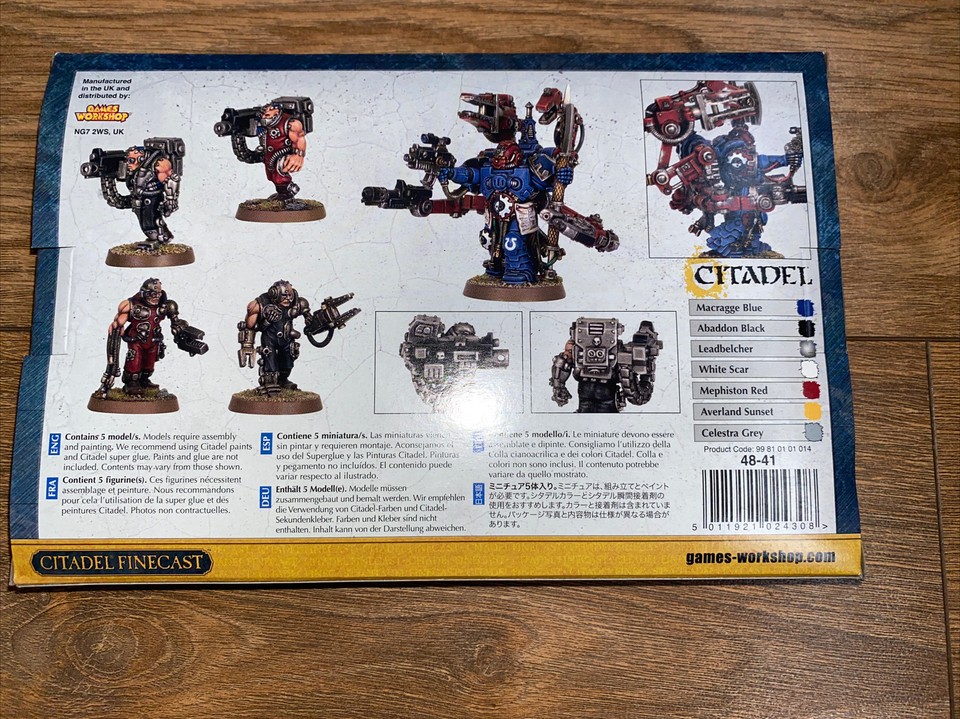 warhammer 40k space marine techmarine with servitors | eBay UK