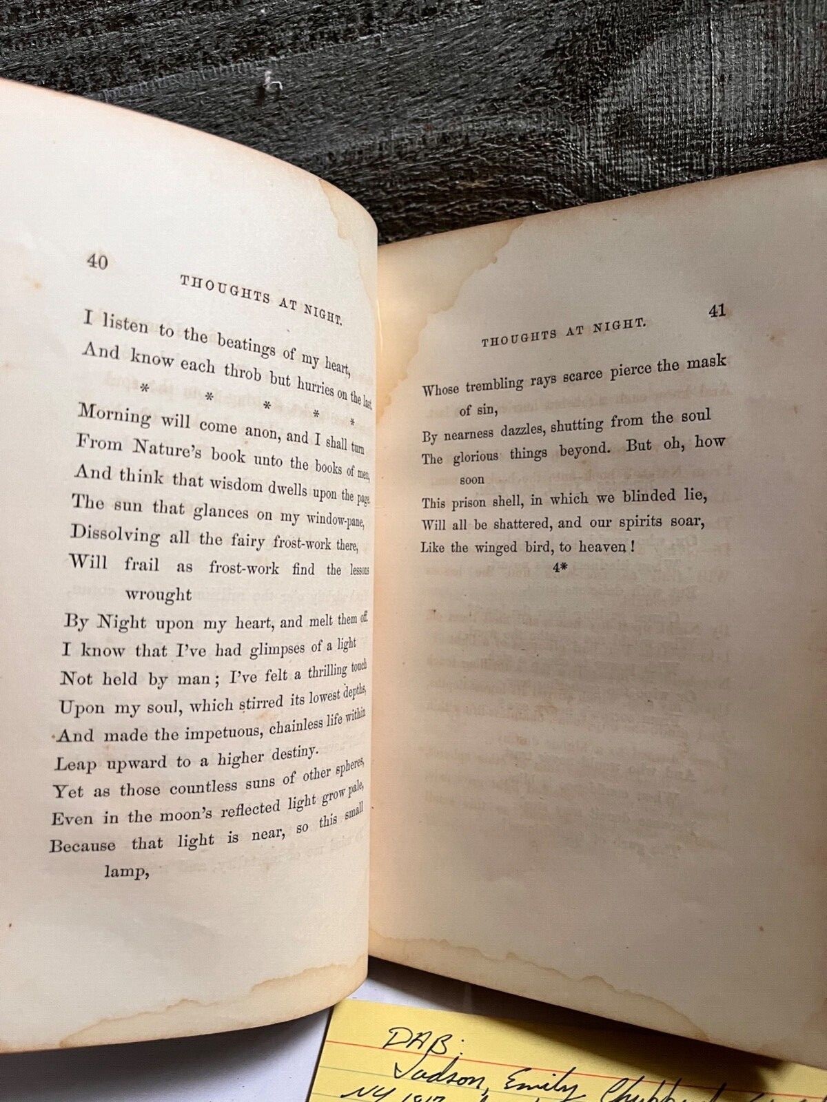 Antique Book Poems by Emily Judson An Olio Vintage | eBay