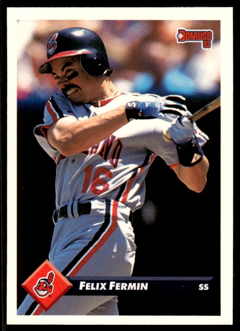 1993 Donruss Baseball Card Felix Fermin Cleveland Indians #597 | eBay
